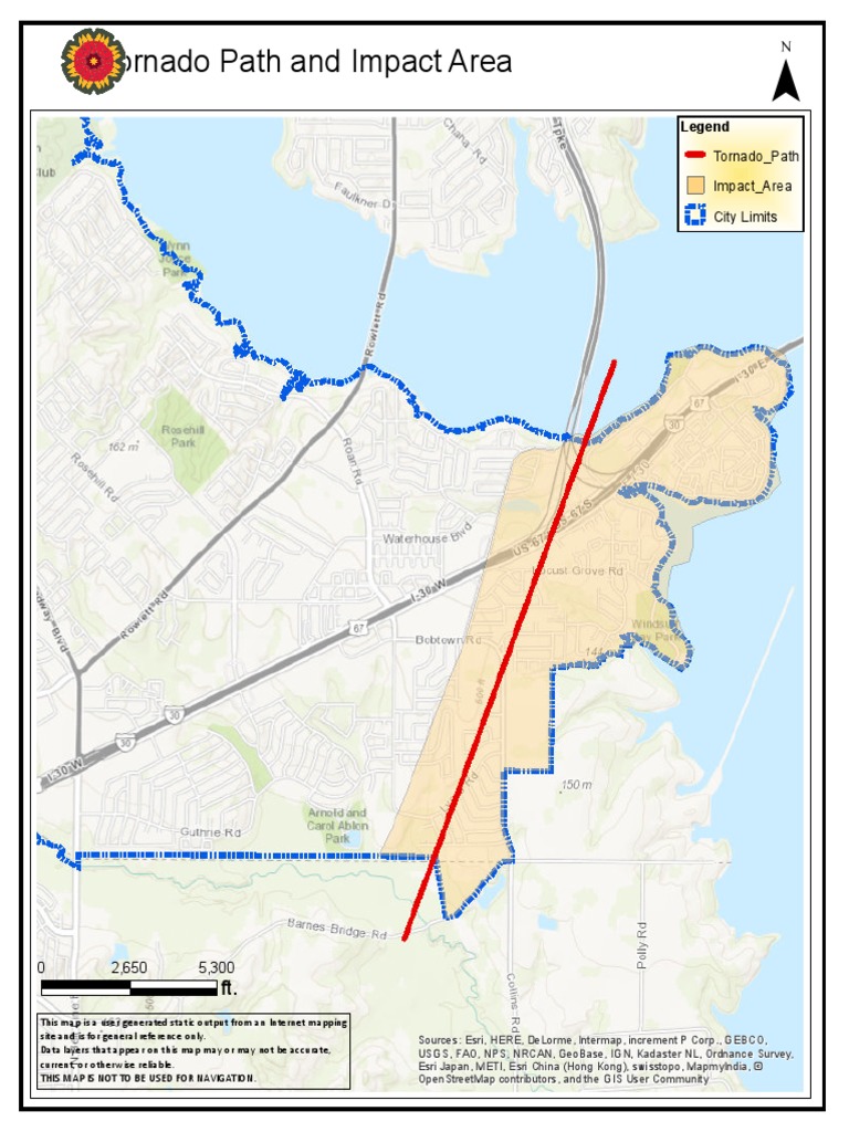 Garland Tornado Path and Impact | PDF | Geographic Data And Information ...