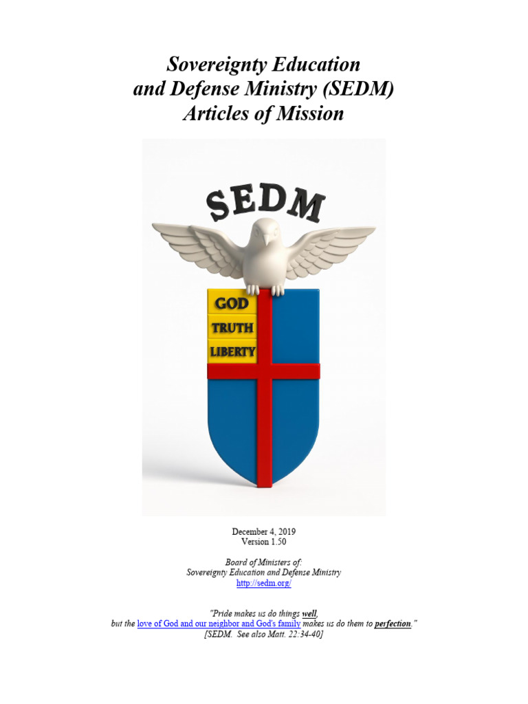 SEDM Articles of Mission, Form #01.004 | PDF | Statutory Interpretation ...