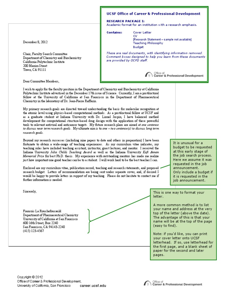Researcher Cover Letter Example | PDF