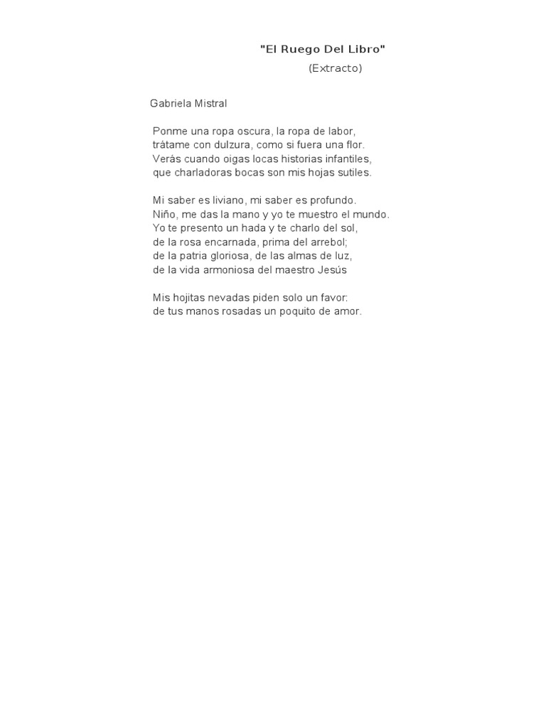 El Ruego Del Libro | PDF