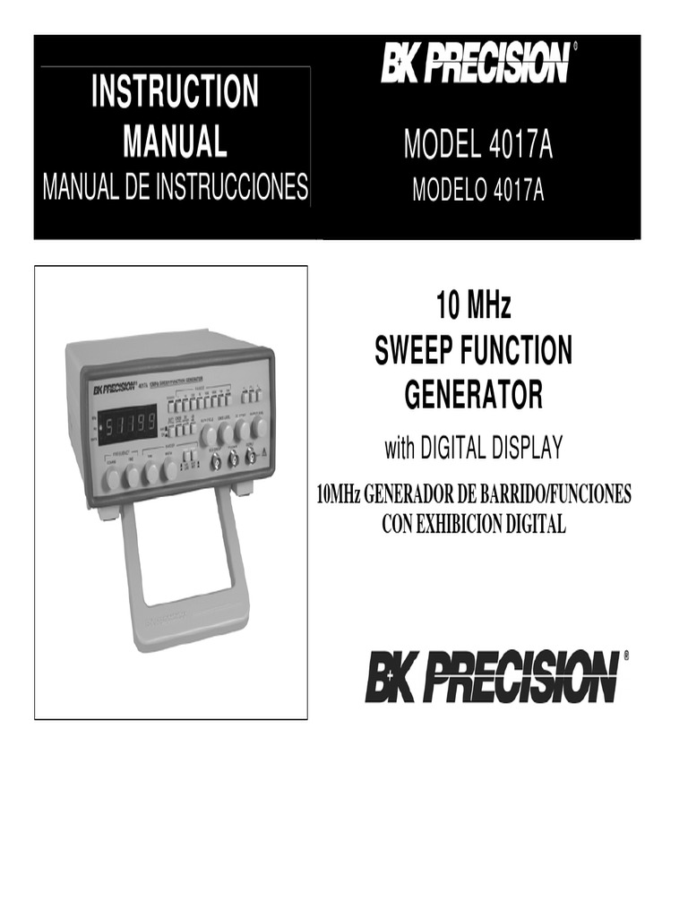 Bk Precision 4017a Manual
