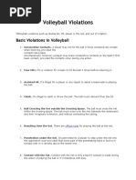 Volleyball Referee Hand Signals Chart | PDF