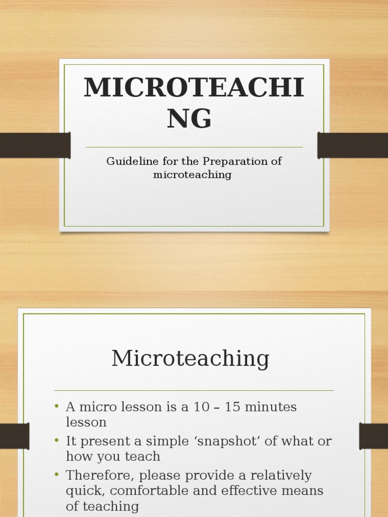 Microteaching Guideline | PDF | Communication | Epistemology