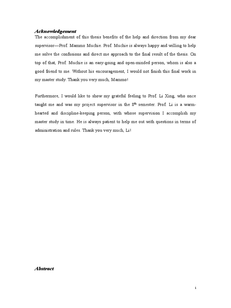 Acknowledgement Sample | PDF | Corporate Social Responsibility | China