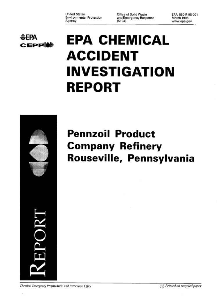 Example of Chemical Incident Investigation Report | PDF | Flammability ...