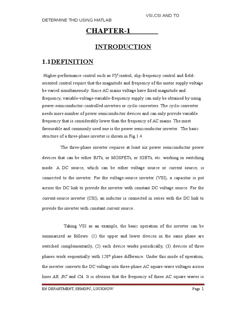 Vsi Csi With Various Loads | PDF | Power Inverter | Field Effect Transistor