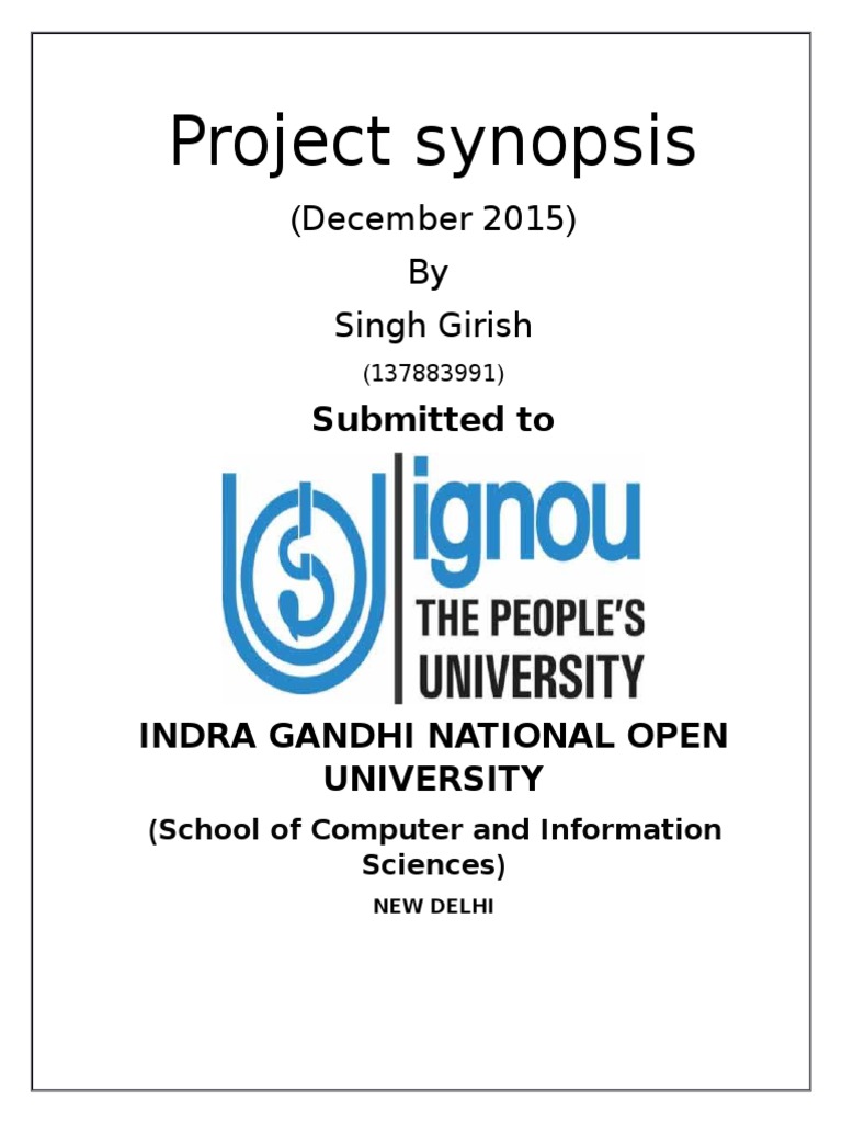 Ignou Cover Page | PDF