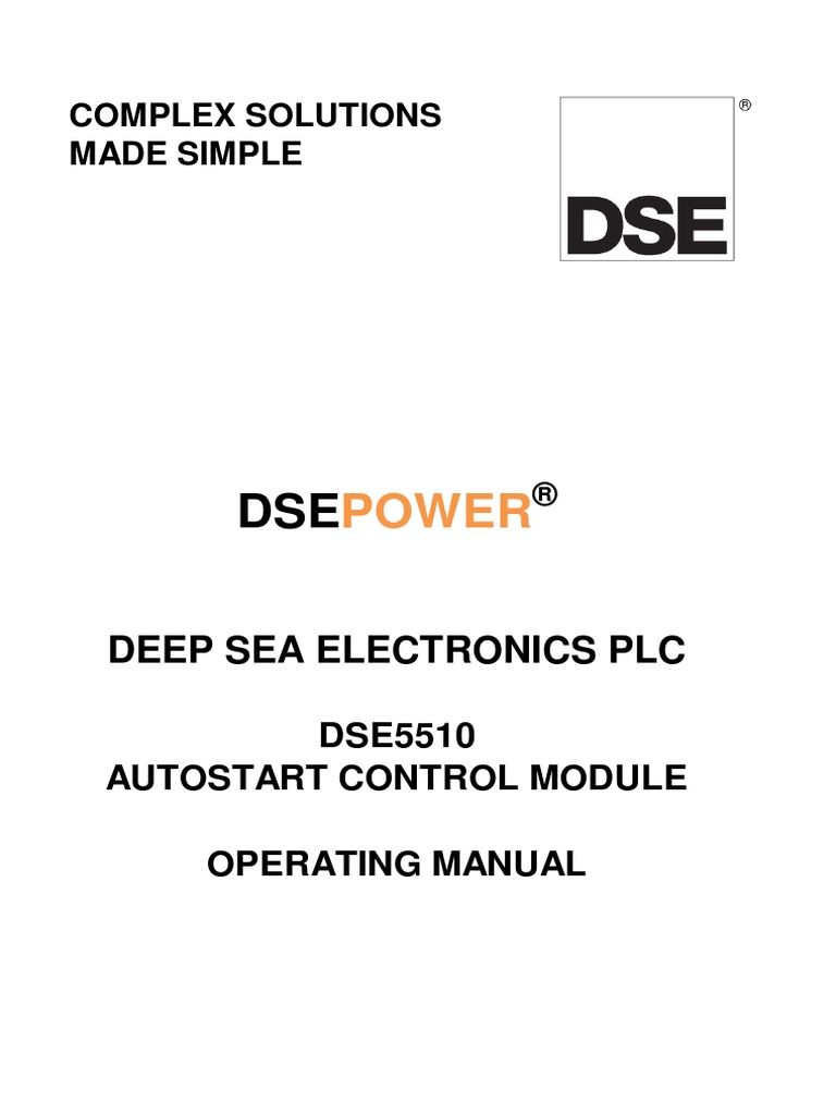 DSE5510 Operators Manual | PDF | Instrumentation | Timer