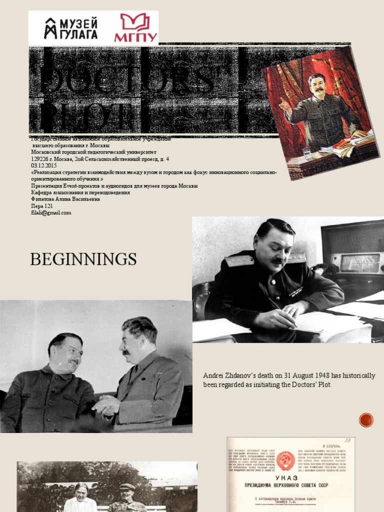 The Doctors' Plot: Soviet Era Scandal | PDF | Social Science