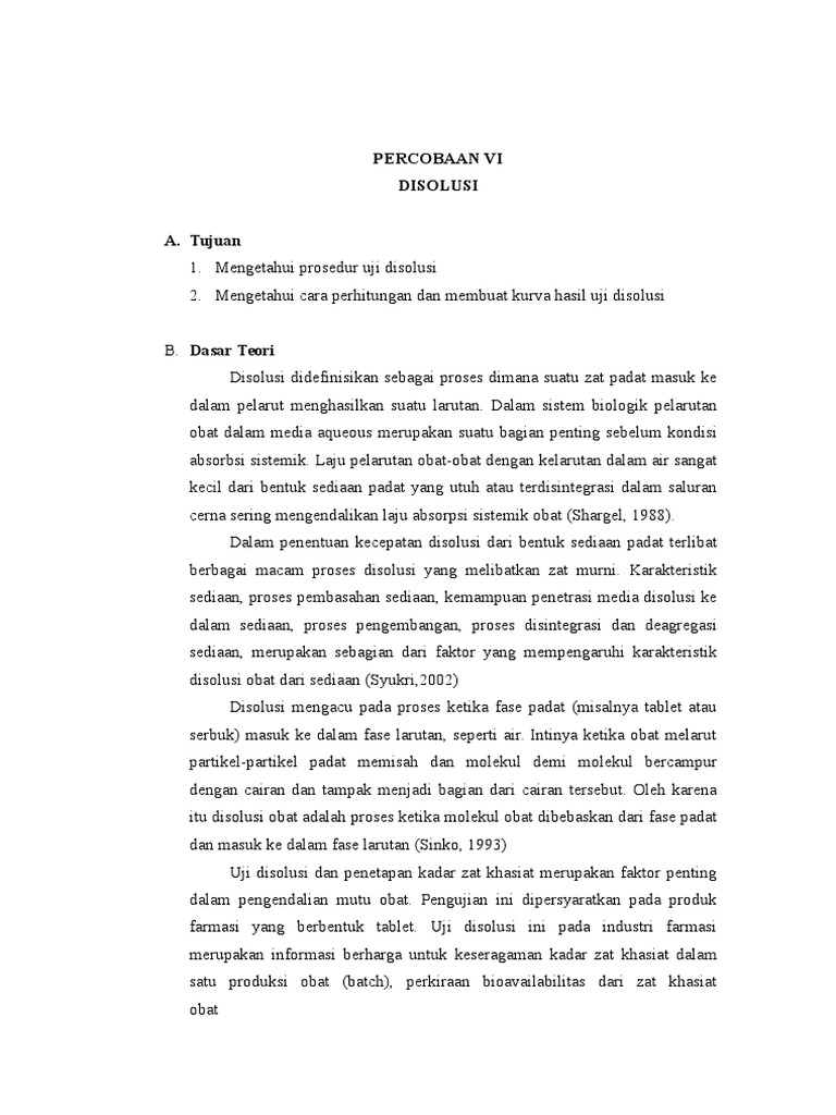 Disolusi Fix | PDF | Kesehatan Holistik