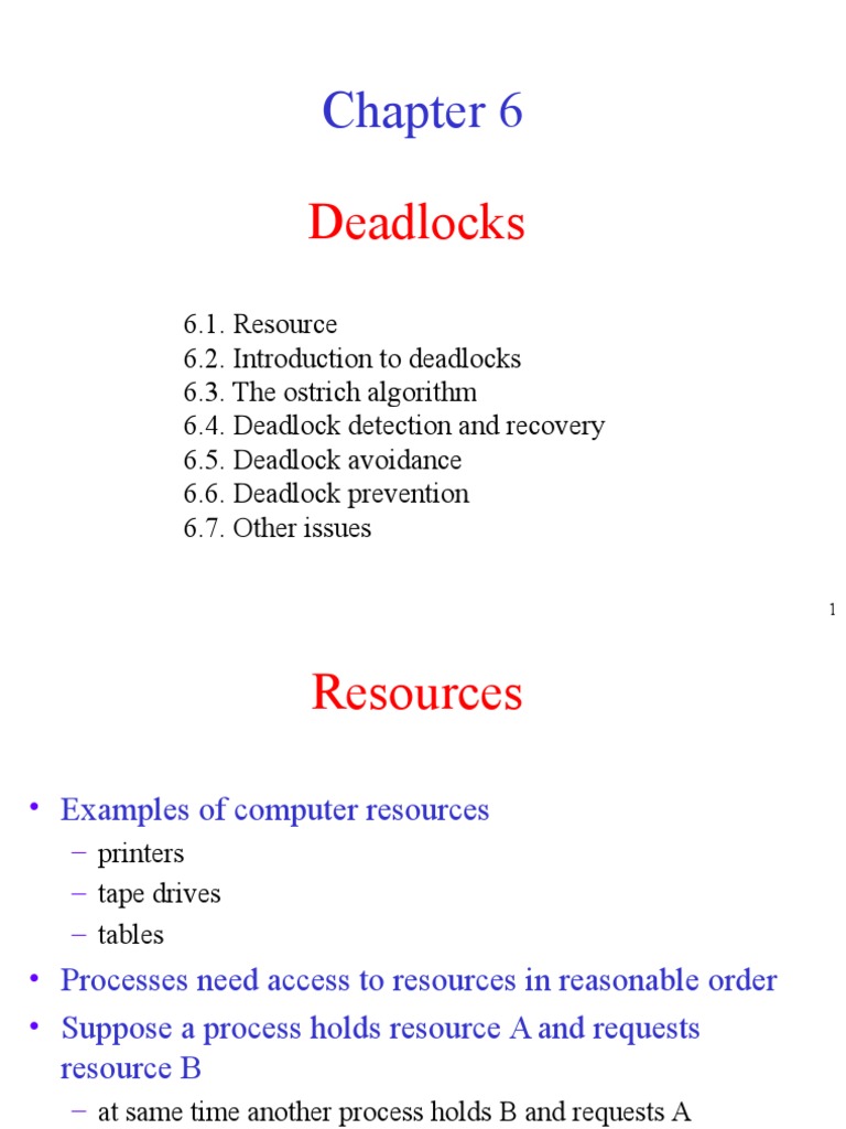 Deadlocks | PDF | Concurrency (Computer Science) | Systems Engineering Deadlocks | PDF | Concurrency (Computer Science) | Systems Engineering
