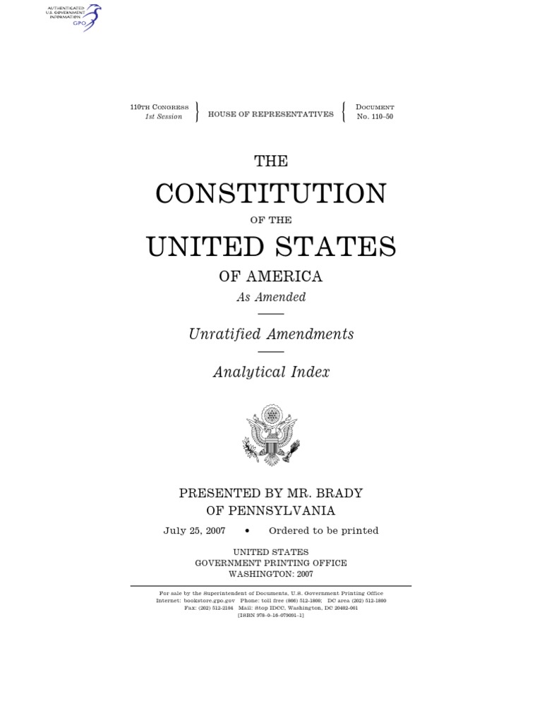 Constitution of The United States | PDF | United States Senate | United ...