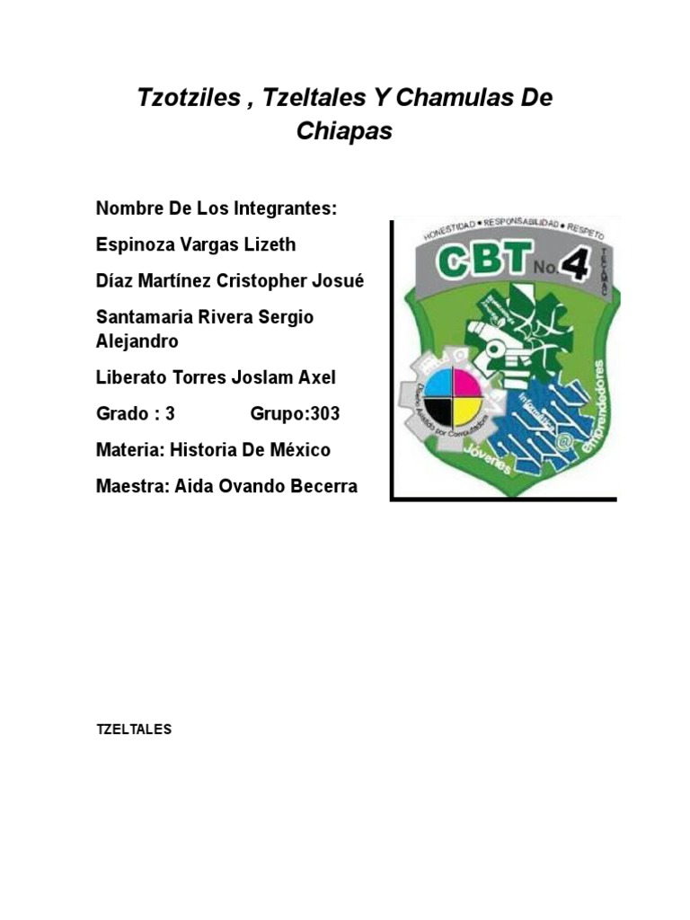 Tzotziles, Tzeltales Y Chamulas de Chiapas | PDF | Chiapas | Idiomas
