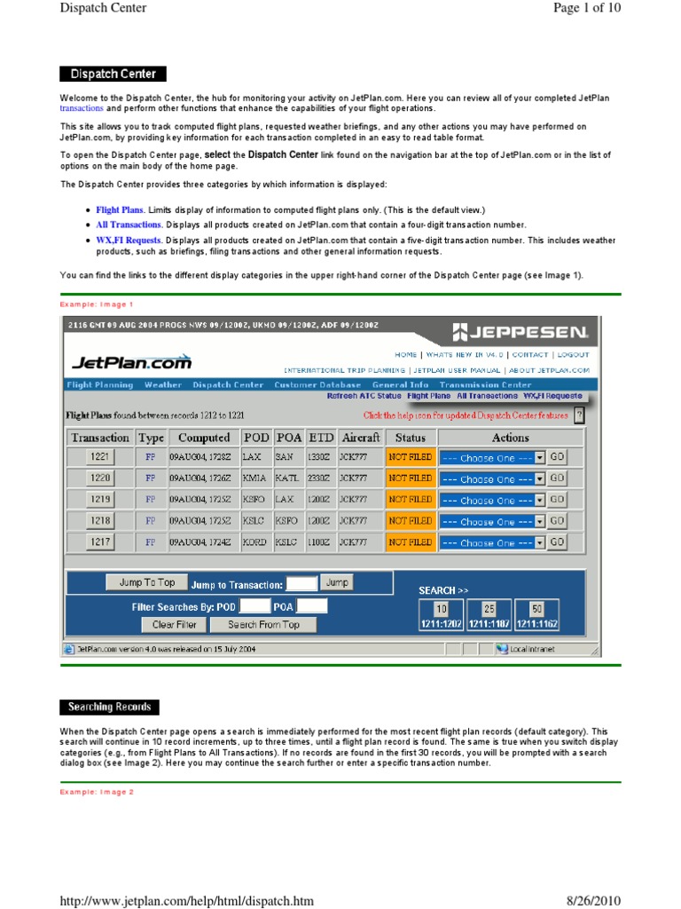 Dispatch Jetplan | PDF | Air Traffic Control | Menu (Computing)