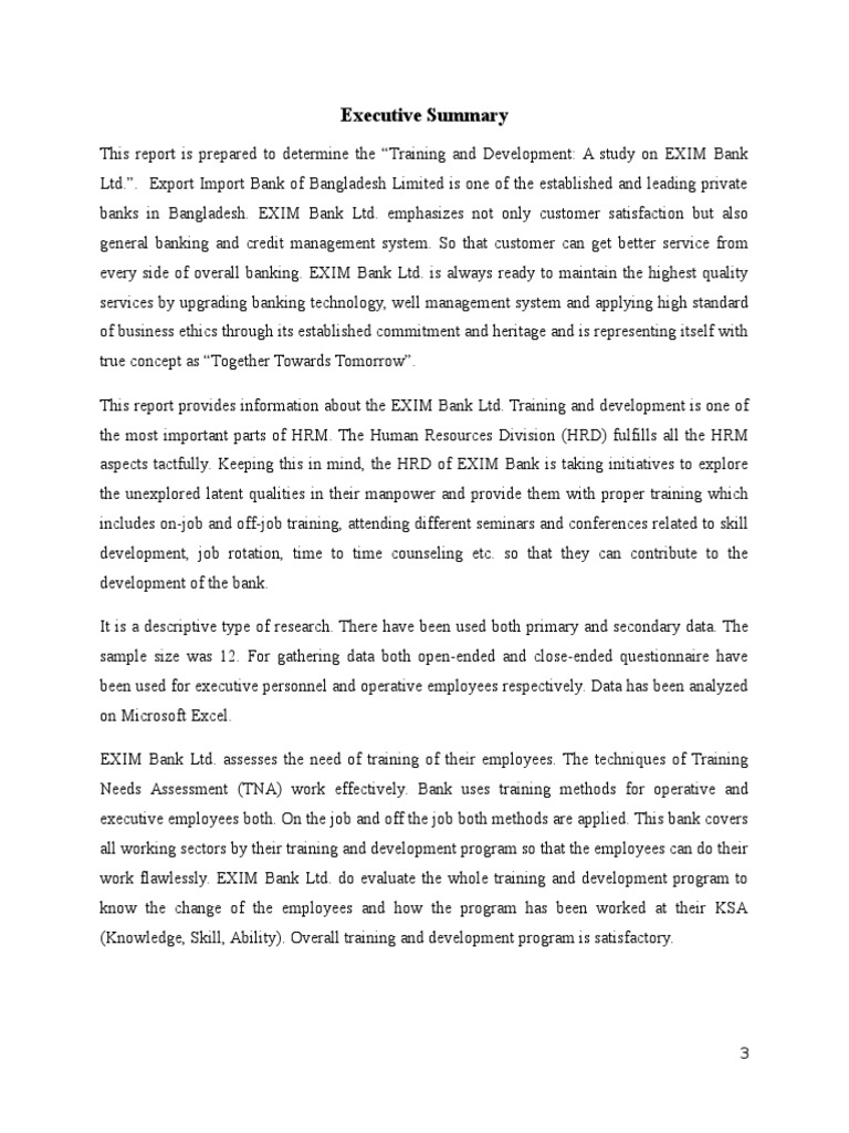 Executive Summary of Thesis | PDF | Business | Finance & Money Management