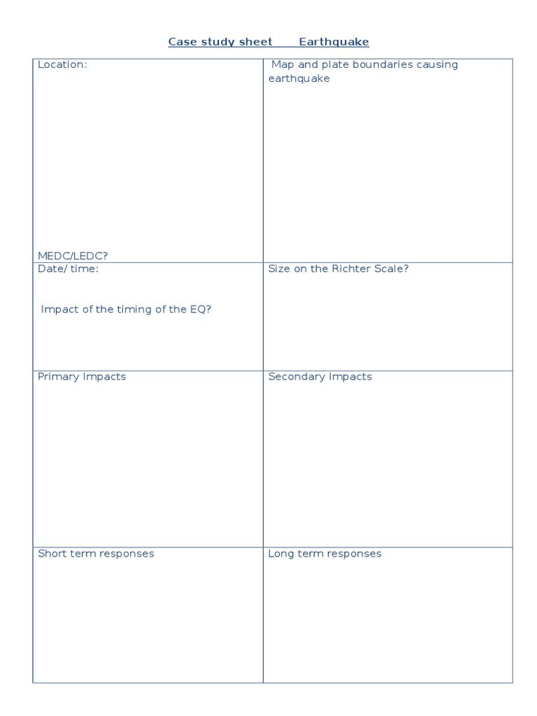 Earthquake Case Study Analysis | PDF