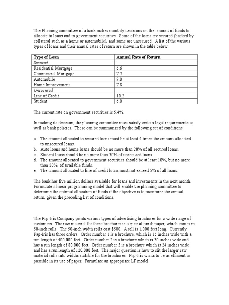 LP Examples | Download Free PDF | Loans | Credit (Finance)