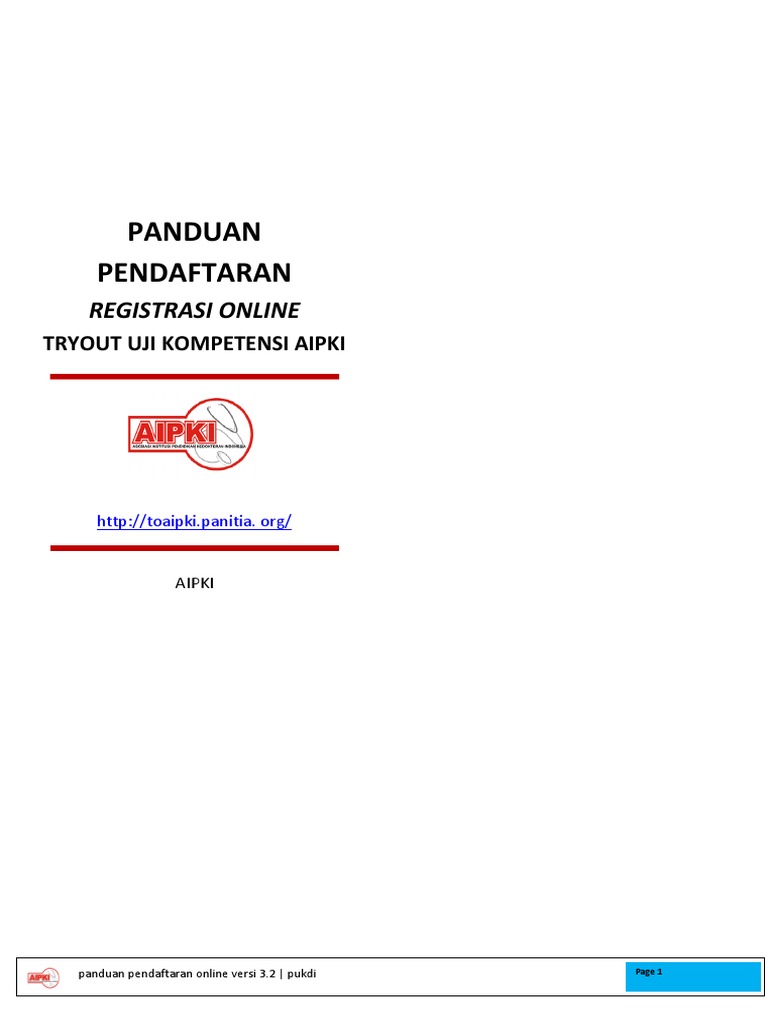 Panduan Pendaftaran TO AIPKI | PDF
