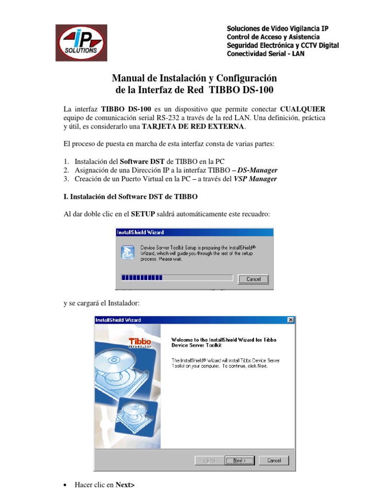 Configuracion TIBBO | PDF | Dirección IP | Red de computadoras
