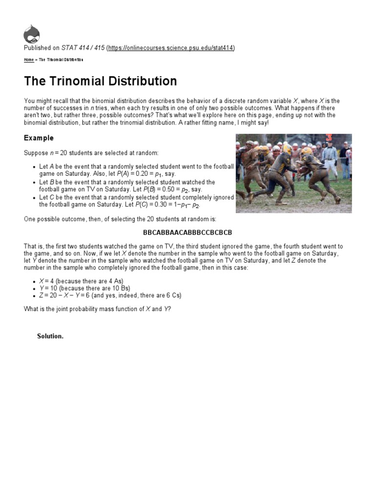 Trinomial Distribution | PDF | Probability Distribution | Applied ...