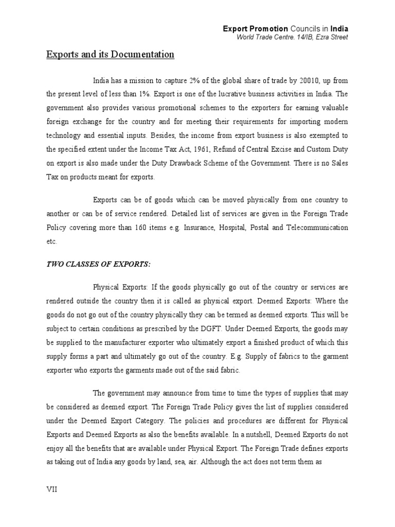 Understanding Export Types in India | PDF | Exports | Public Finance