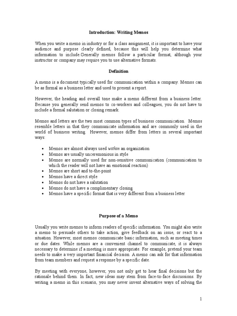 Memo | PDF | Memorandum | Paragraph