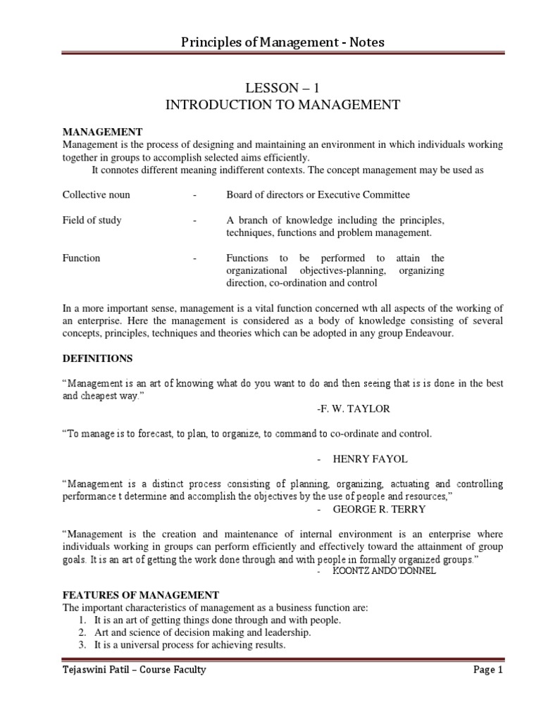 POM - Notes PDF | PDF | Profession | System
