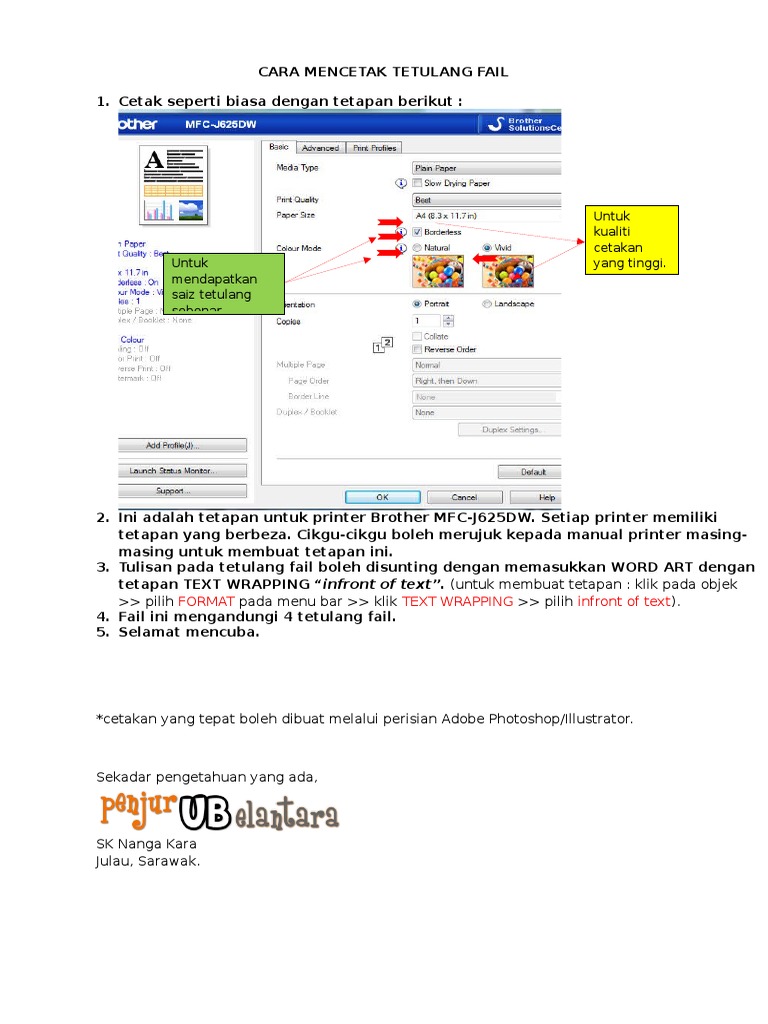 Cara Cetak Tulang Fail | PDF