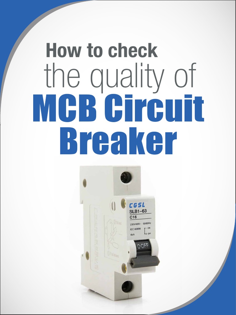 How To Check The Quality of Miniature Circuit Breaker (MCB) | PDF ...