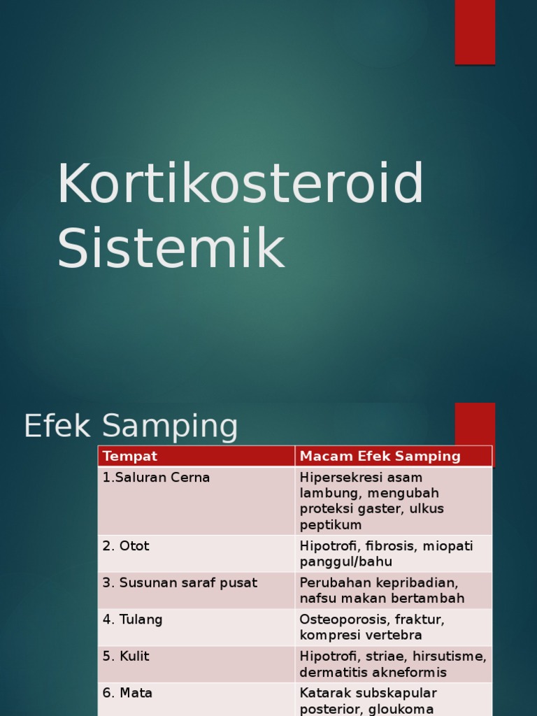 Kortikosteroid Sistemik | PDF