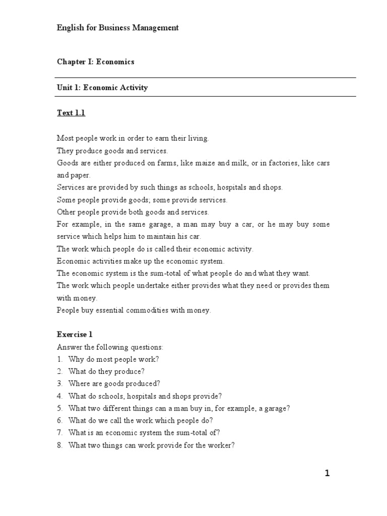 English For Bussiness Management | PDF | Supply (Economics) | Demand