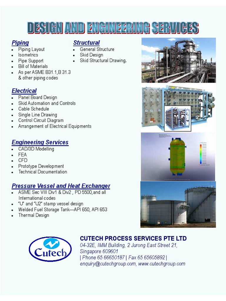 Piping Structural: Cutech Process Services Pte LTD | PDF | Technology ...