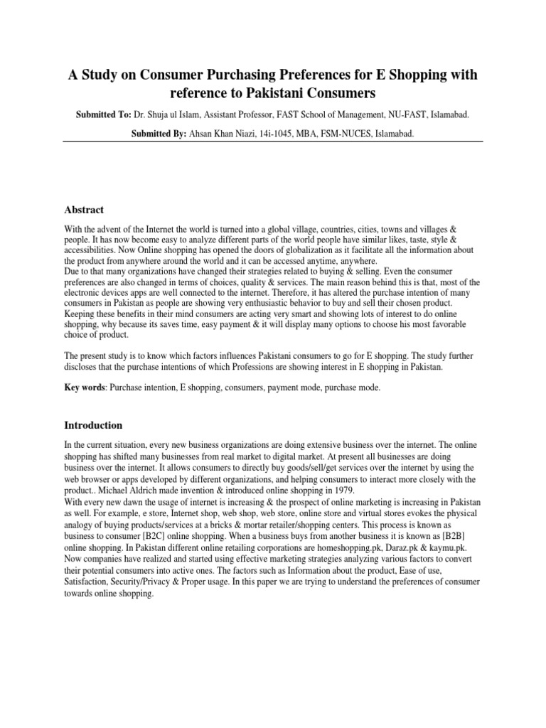 Online Purchase Intention | Online Shopping | Retail