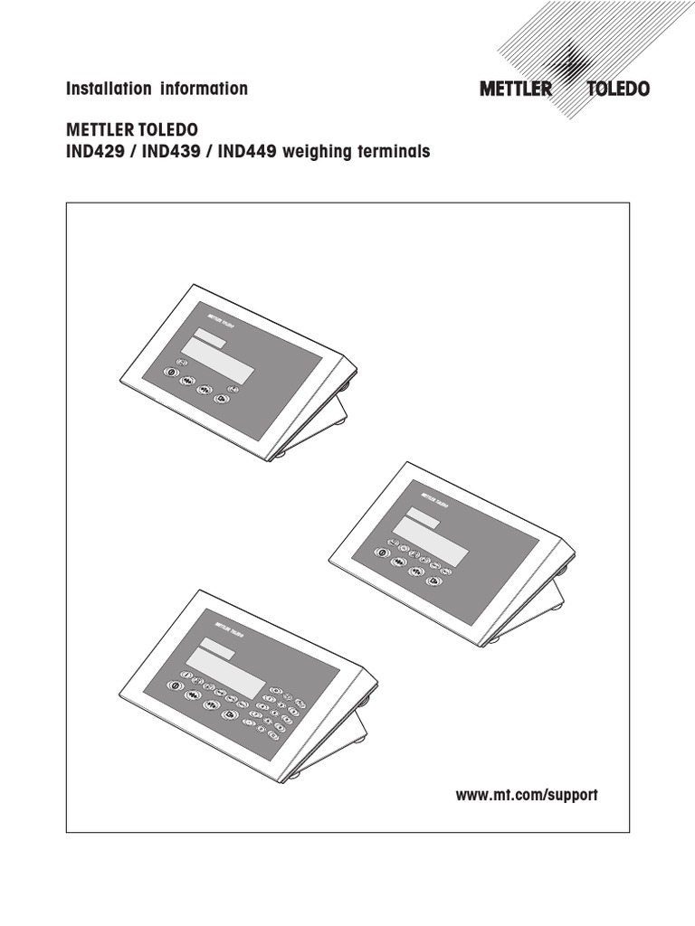 IND429, 439, 449 Weighing Terminals Install Guide | PDF | Electrical ...