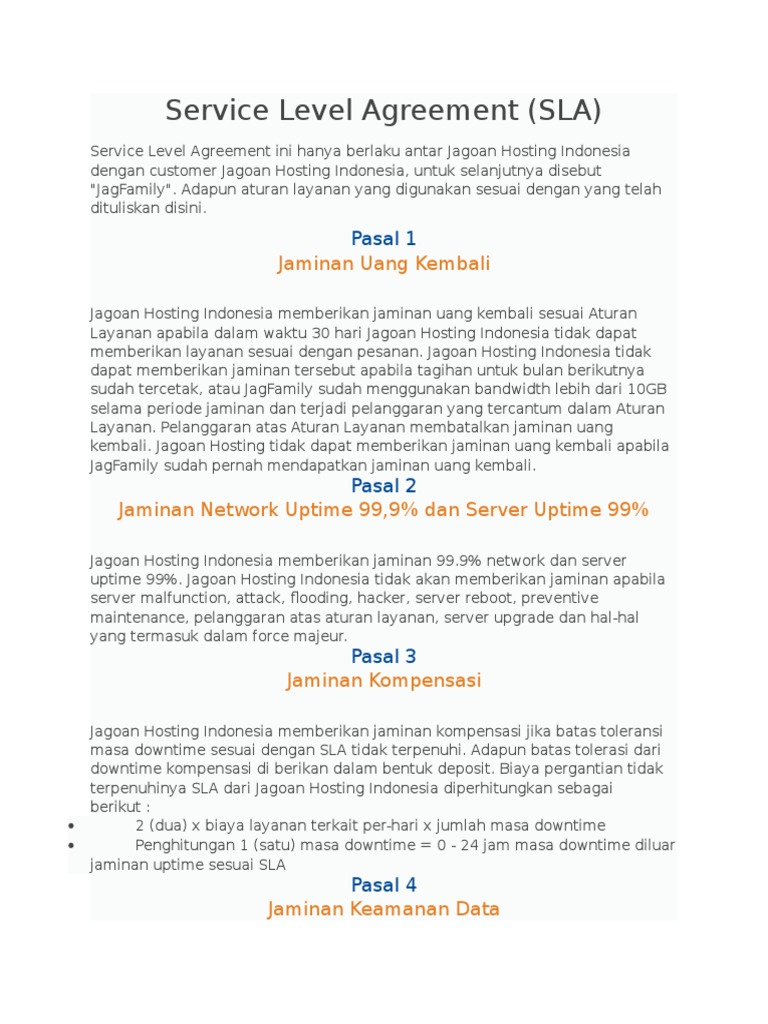 Apa Itu SLA? Pengertian Dan Contoh 2023 RevoU, 52% OFF