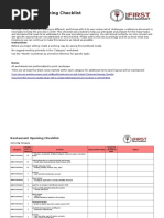 Opening Checklist | PDF