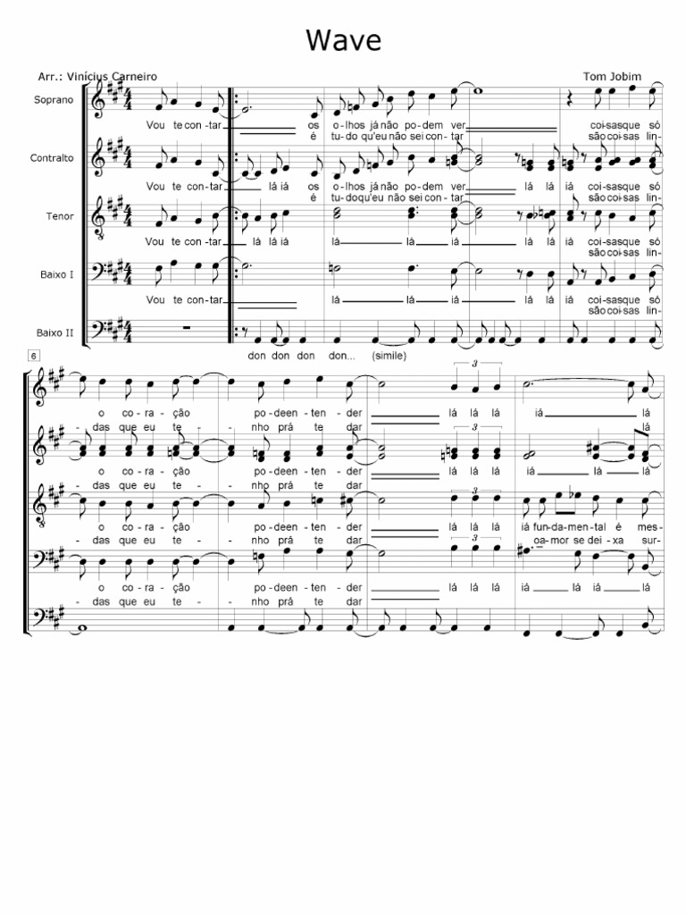 Wave (Tom Jobim) | PDF