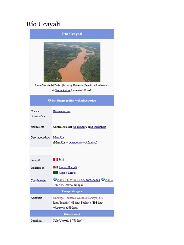 Río Ucayali | PDF | Hidrología | Geomorfología