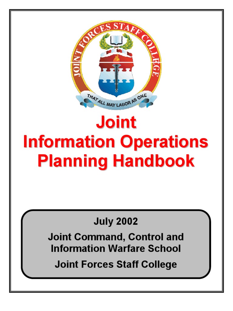 Joint Information Operations Handbook | PDF | Electronic Warfare ...