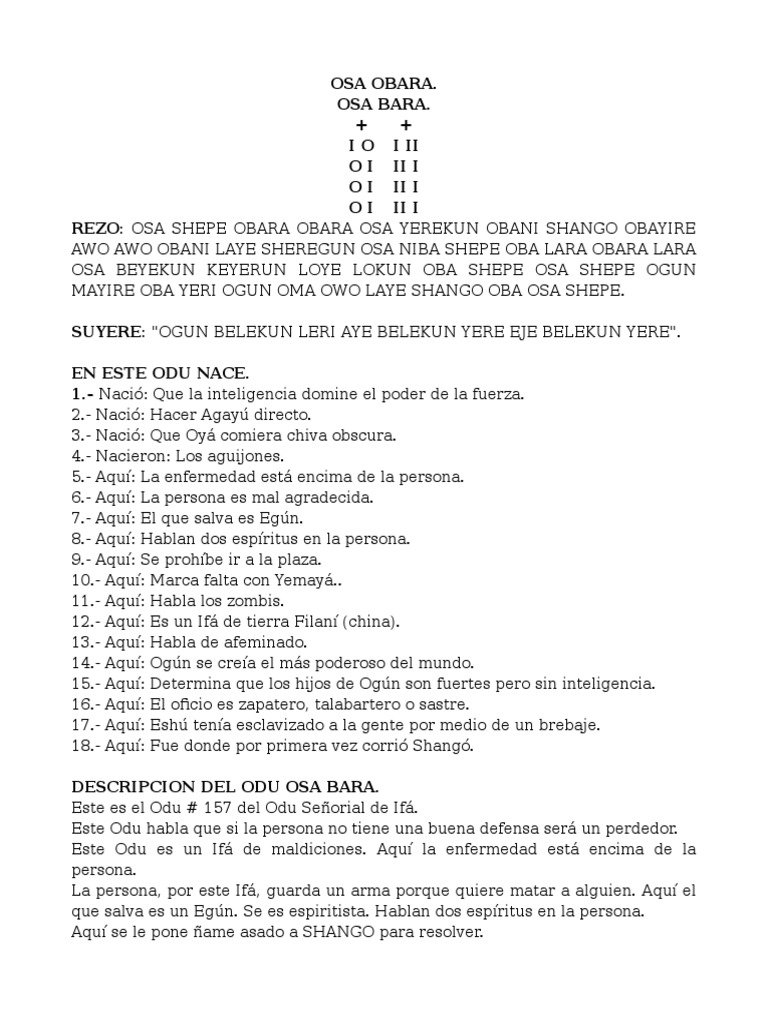 Osa Obara | PDF | Pollo | Padrino