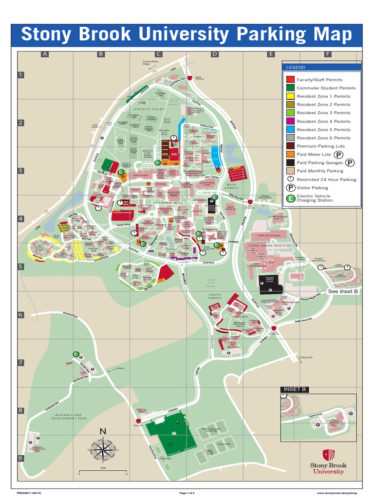 Stony Brook Parking Map 2016 | PDF | Taxicab | Parking Lot