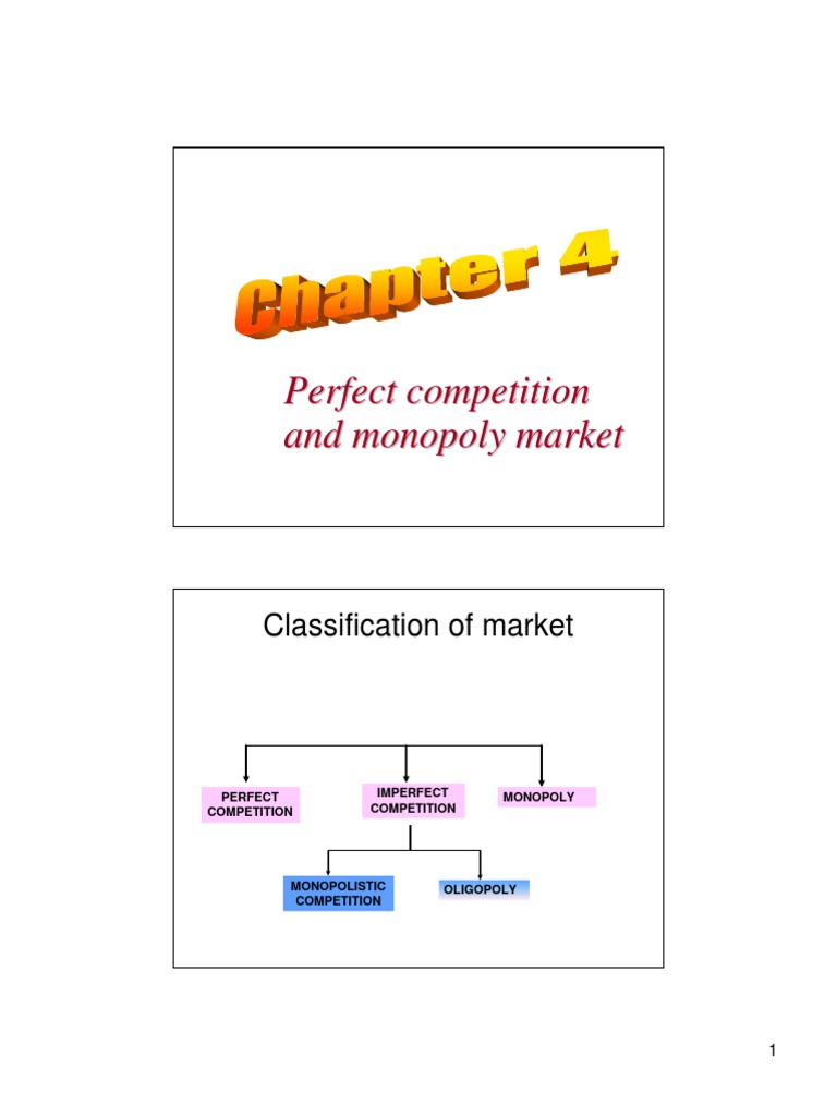 Chapter 4 - Part 1 | PDF | Perfect Competition | Supply (Economics)