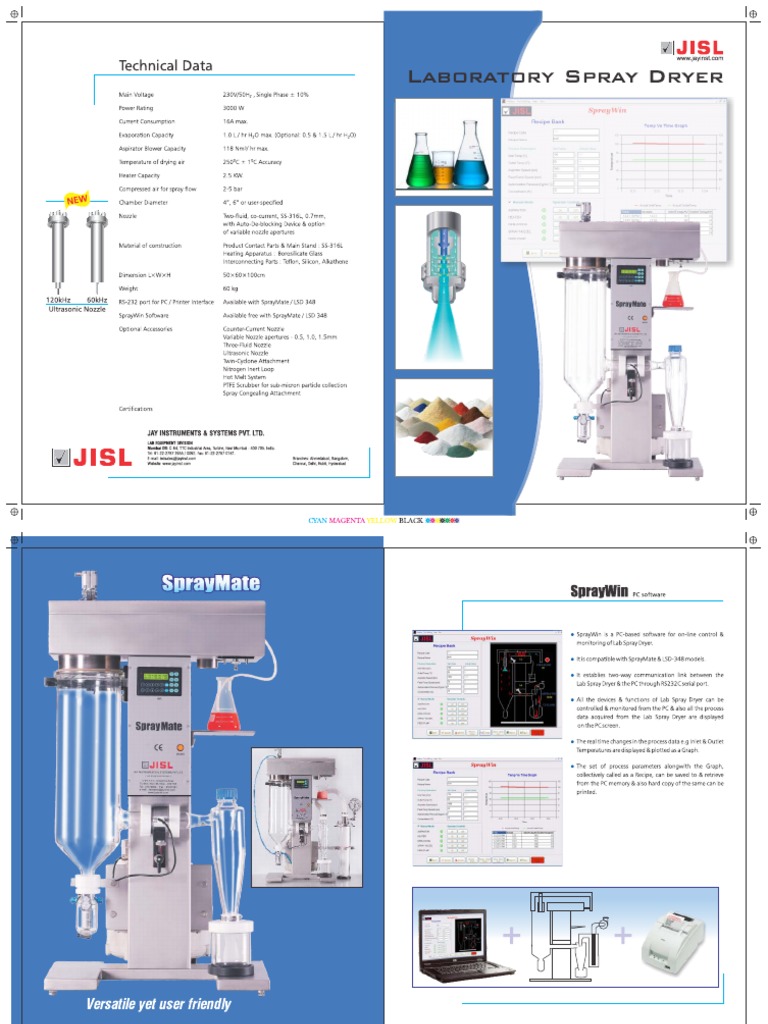 Spray Mate Lab Spray Dryer PDF | PDF