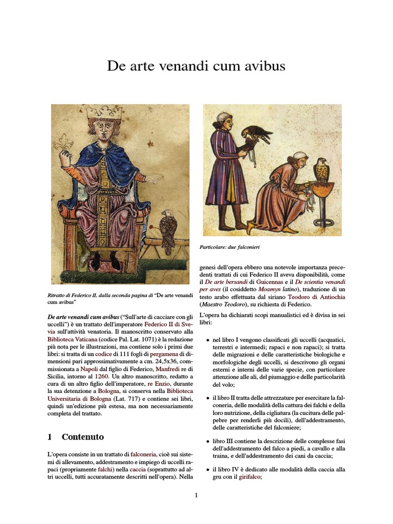 De Arte Venandi Cum Avibus Wiki | PDF