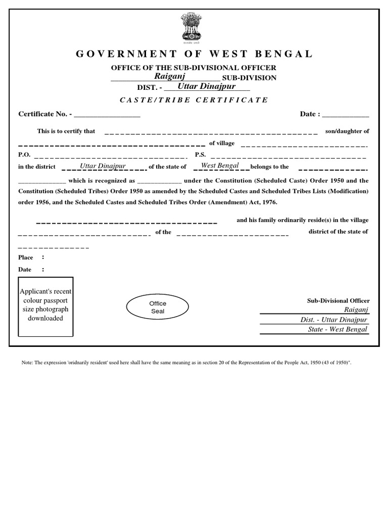 Certificate SCST PDF | PDF