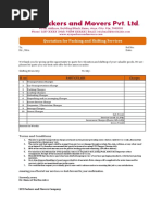 Sample Packers and Movers Invoice | PDF