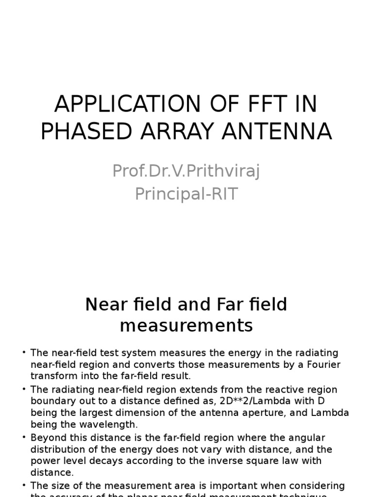 Application of FFT in Phased Array Antenna | Download Free PDF ...