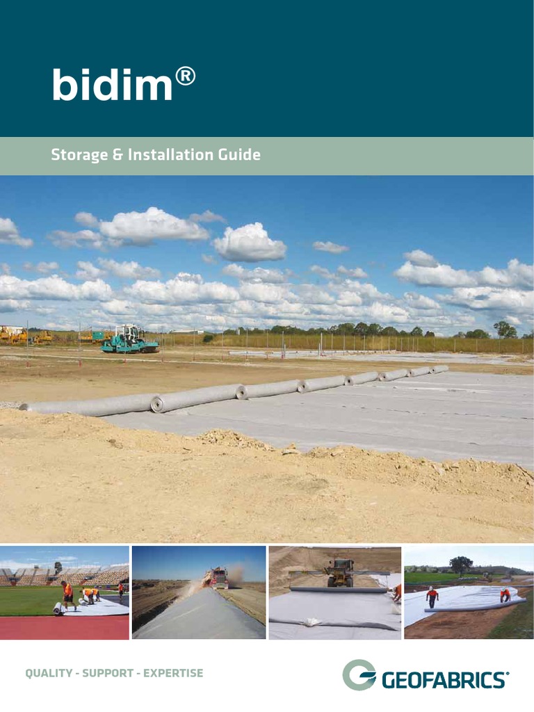 Bidim Storage Installation Guide M142 | PDF | Sewing | Seam (Sewing)