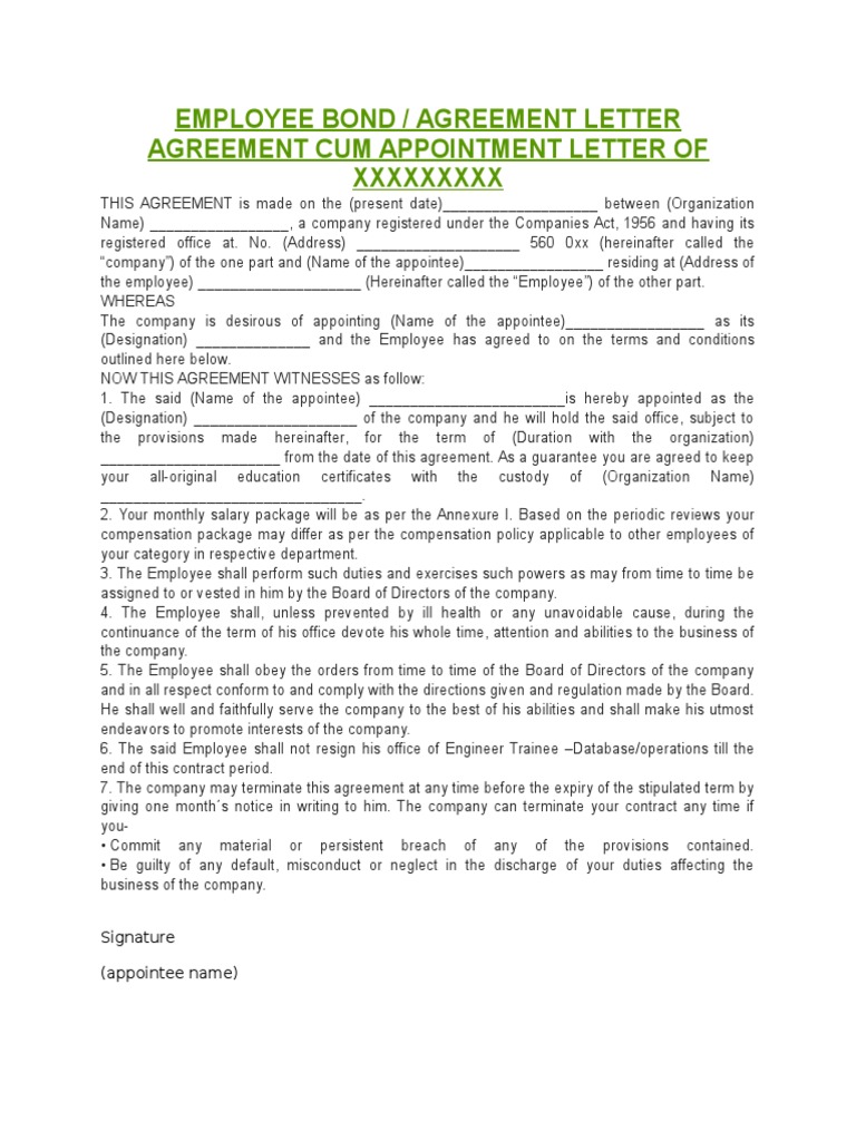 Employee Bond | PDF