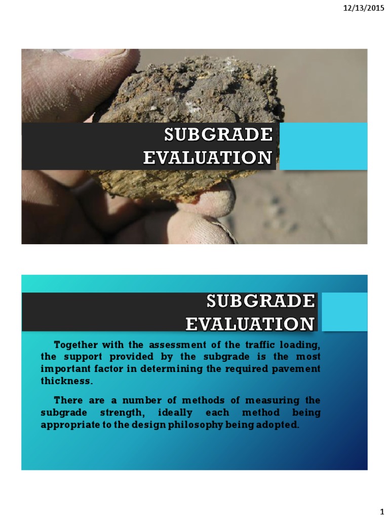 Subgrade Evaluation | Road Surface | Soil